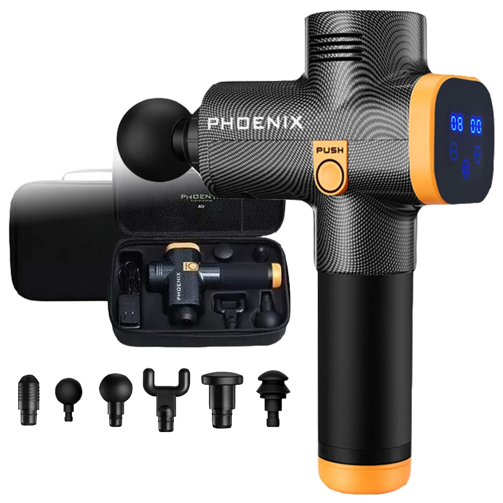 Massageador Eletrico Profissional Pistola de Massagem Phoenix Com 20 ...
