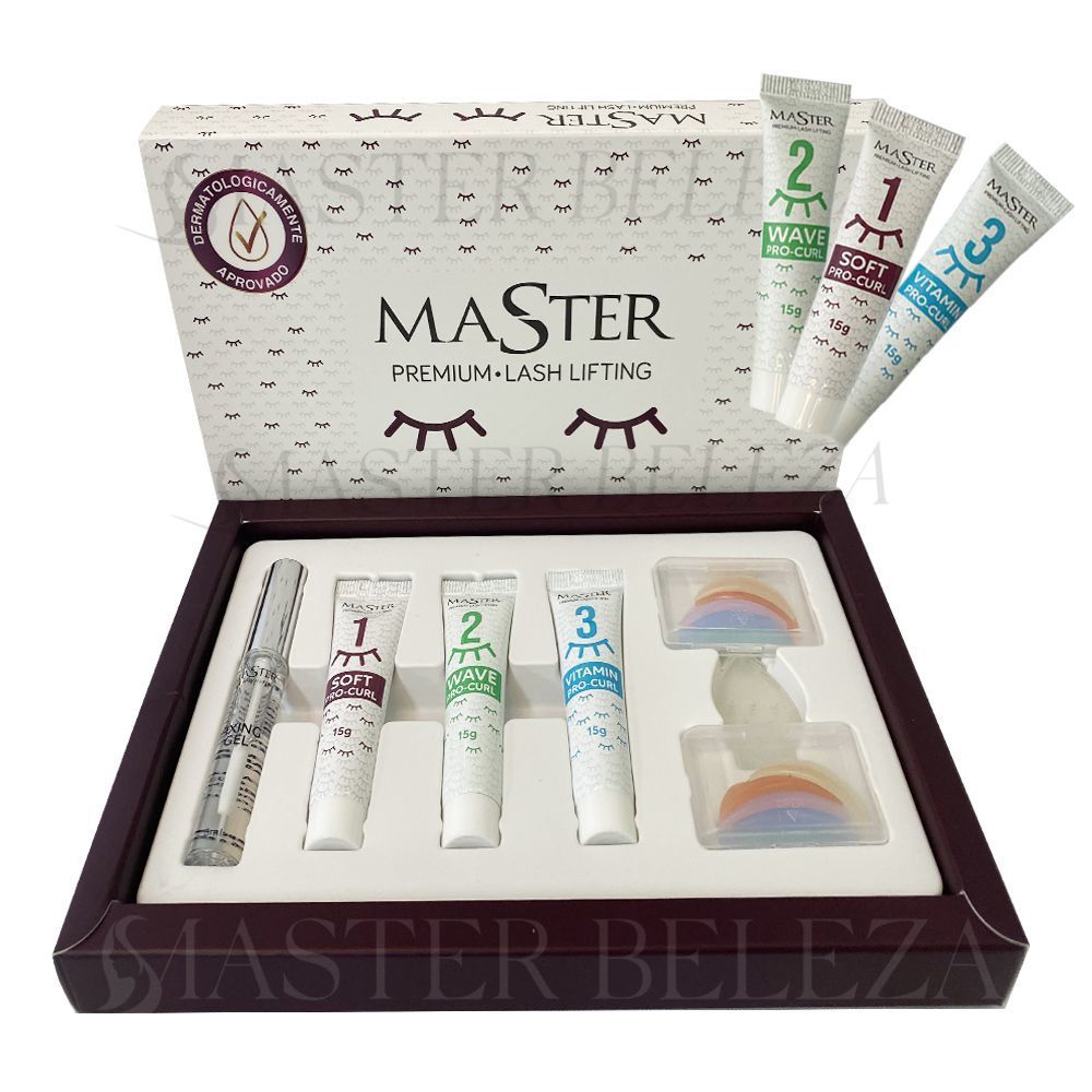 KIT MASTER LASH LIFTING BROW LAMINATION PASSO 1 2 3 GEL FIXADOR PADS ...