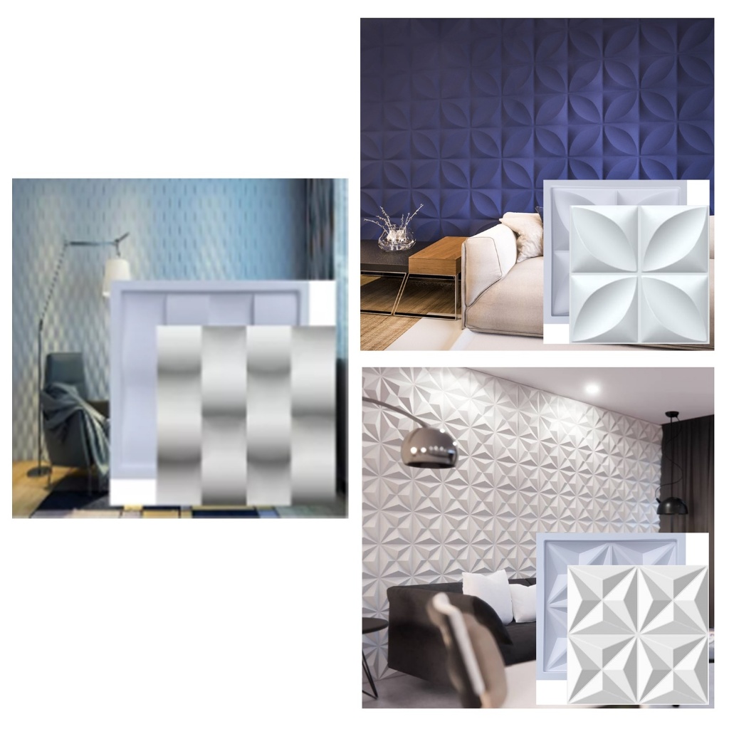 Kit Formas Moldes pra Gesso 3D e Cimento ABS FDG Placa Parede | Shopee ...