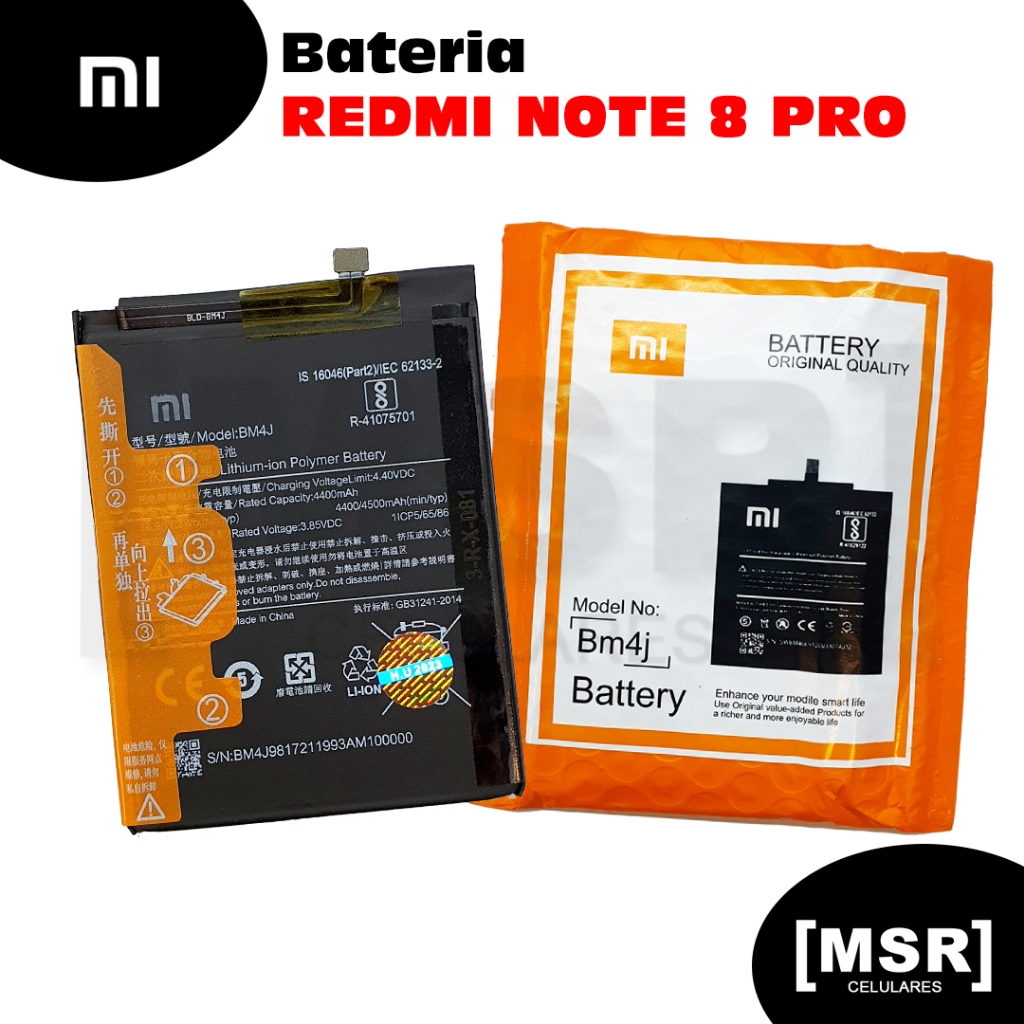 Bateria celular XIAOMI modelo REDMI NOTE 8 PRO | Shopee Brasil