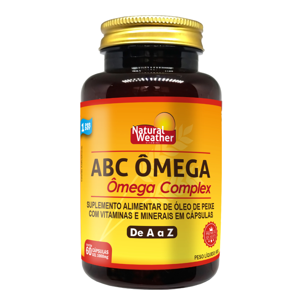 ABC Omega Natural Weather - 60 Cápsulas - Multivitamínico adicionado de ...