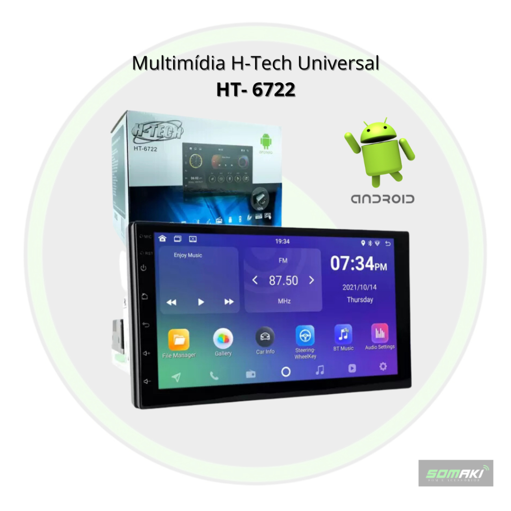 Central Multimidia Android Ht- tech Universal 1 Din 7 Polegadas | Shopee Brasil