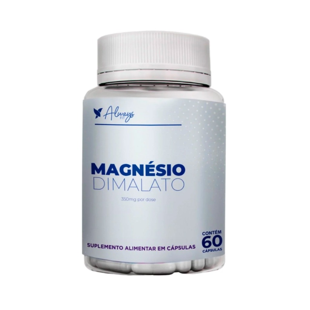Magnésio Dimalato Suplemento Alimentar Com 60 Cápsulas | Shopee Brasil