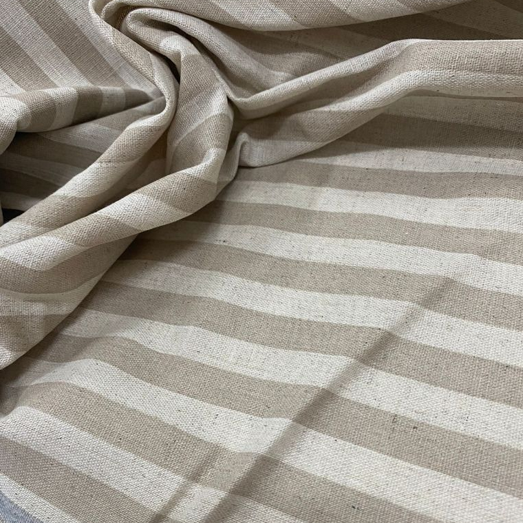 Tecido Linho Listrado Misto Listra com Viscose Colorido 1 metro ( 1 x 1 ...