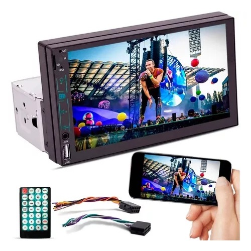 Central Multimídia MP5 com Encaixe 1 Din, Tela de 7 Polegadas, Espelhamento USB - KP-RA915 MP10 ...