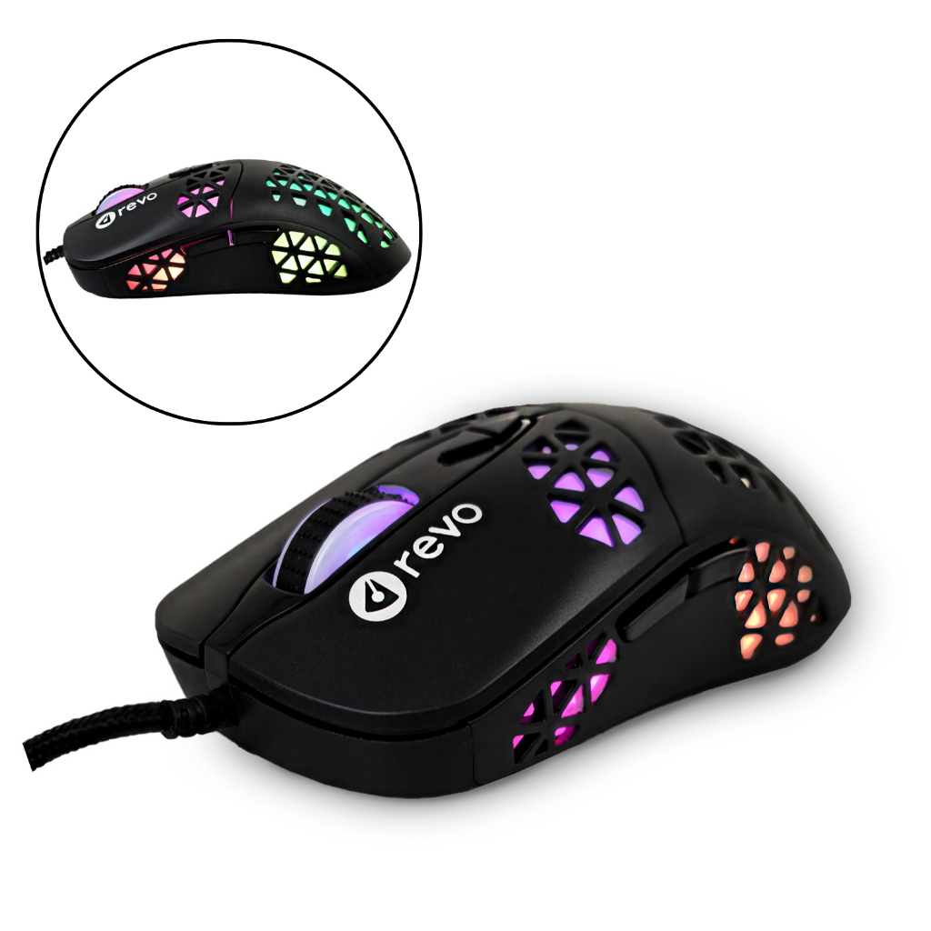 Mouse Gamer LED RGB 5500 DPI Ajustável Perfurado Super Leve 7 Botões ...