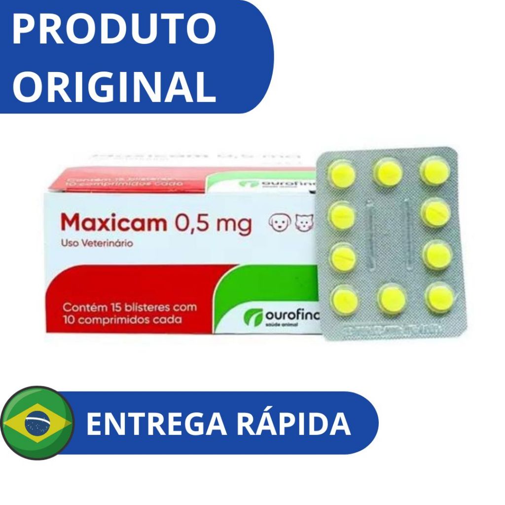 Maxicam 0,5mg Anti-inflamatório Cartela Com 10 Comprimidos - BLISTER | Shopee Brasil