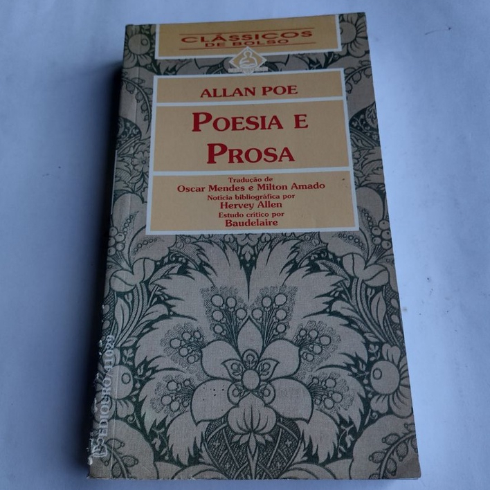 Livro: Poesia e Prosa (Livro de Bolso) / Autor: Edgar Allan Poe ...