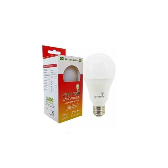 Lâmpada LED 9W, 12W, 15W, 20W, 30W, 40W, 50W Bulbo Bivolt Econômica 6500K Branca Fria E27 (1 Ano ...