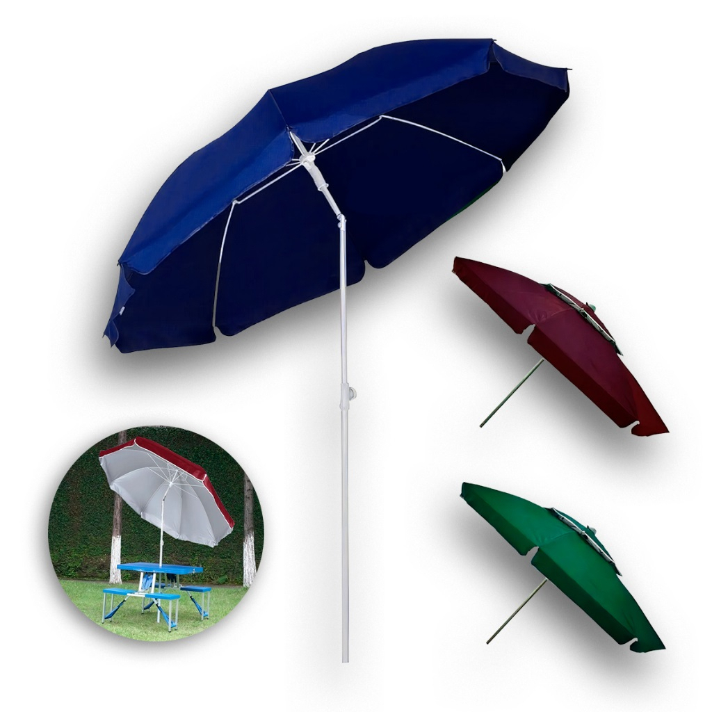 Guarda Sol Grande Articulado Aço 2,40m Praia Piscina | Shopee Brasil