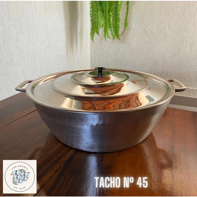 Novo Tacho de Alumínio fundido com tampa Nº45 - Tacho 45 | Shopee Brasil