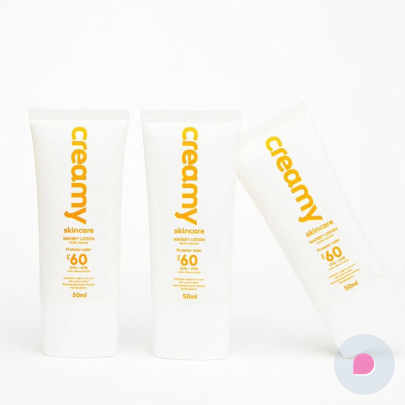 Protetor Solar Creamy Skin care Watery Lotion FPS 60 - 50ml | Shopee Brasil