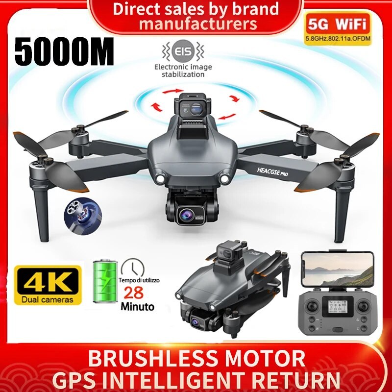 4K HD Dual Camera Drone 5G WIFI RC 5000M Helicopter GPS Drone Obstacle Avoidance Plane Brushless ...