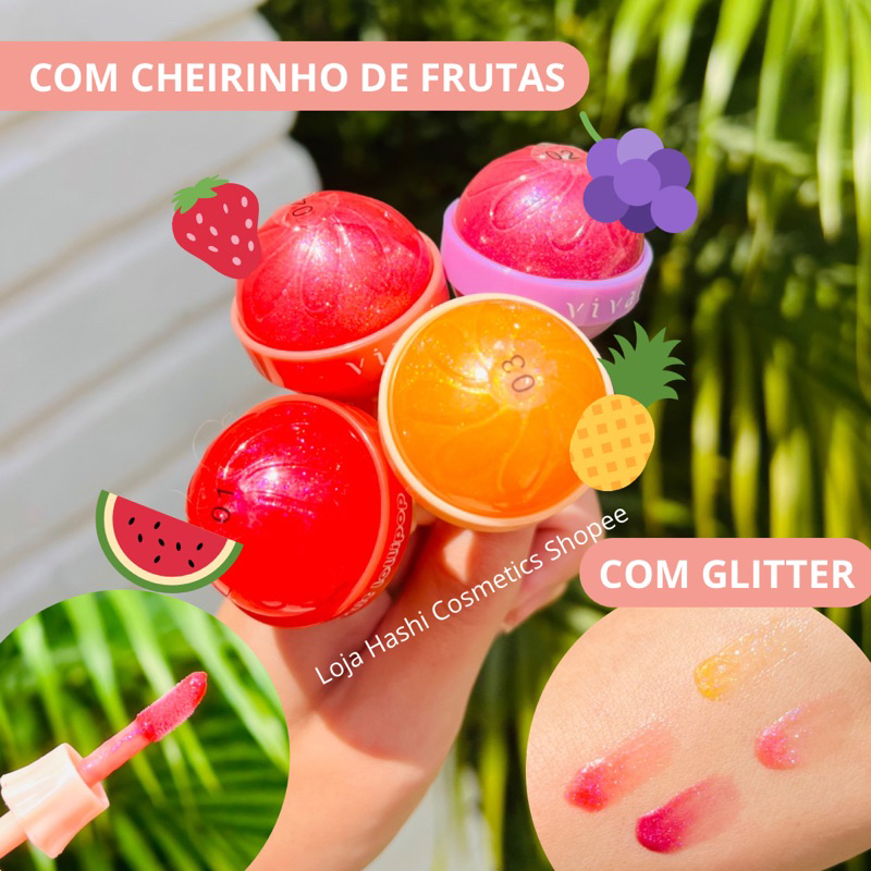 Gloss Mágico Infantil Brilho Labial Glitter Criança | Shopee Brasil
