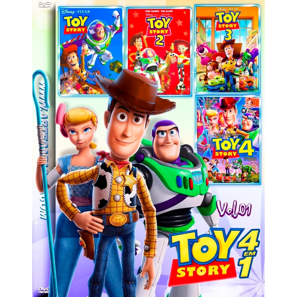 Coleção Desenho Infantil Toy Story 4 em 1 [DVD] | Shopee Brasil