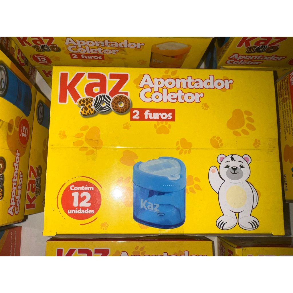 Caixa de apontador coletor com 2 furos Kaz - 12 unidades | Shopee Brasil