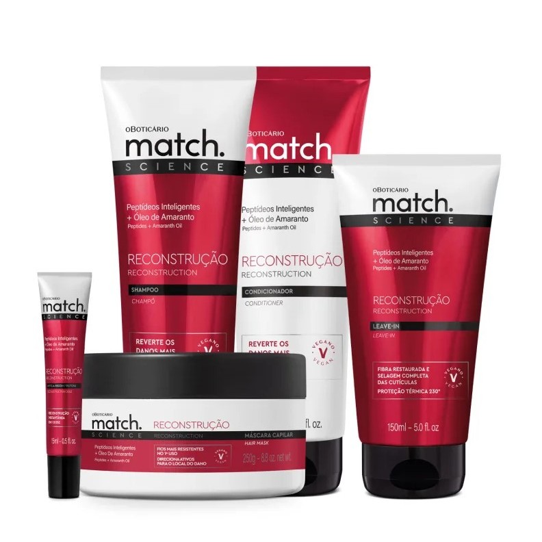 Match Science Reconstrução Nova Linha o Boticário (itens vendidos ...