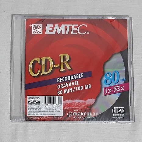 CD-R VIRGEM 80 MIN/700MB - 1X-52X GRAVÁVEL - LACRADO | Shopee Brasil
