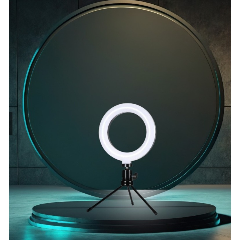Ring Light Led Mesa Iluminador Pequena Tripé 6 Polegada 16cm | Shopee Brasil
