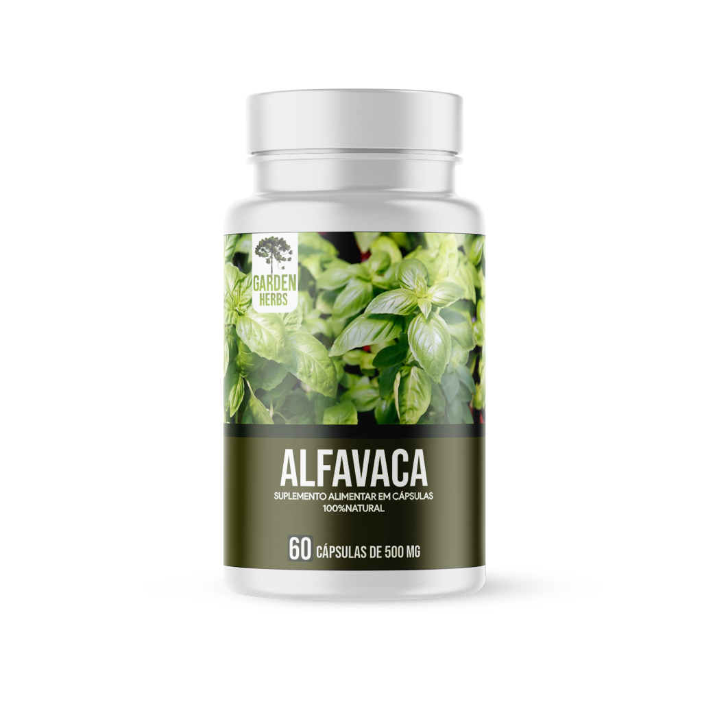 Alfavaca (Ocimum basilicum) Natural em 60 Cápsulas 500 Mg Saúde do ...