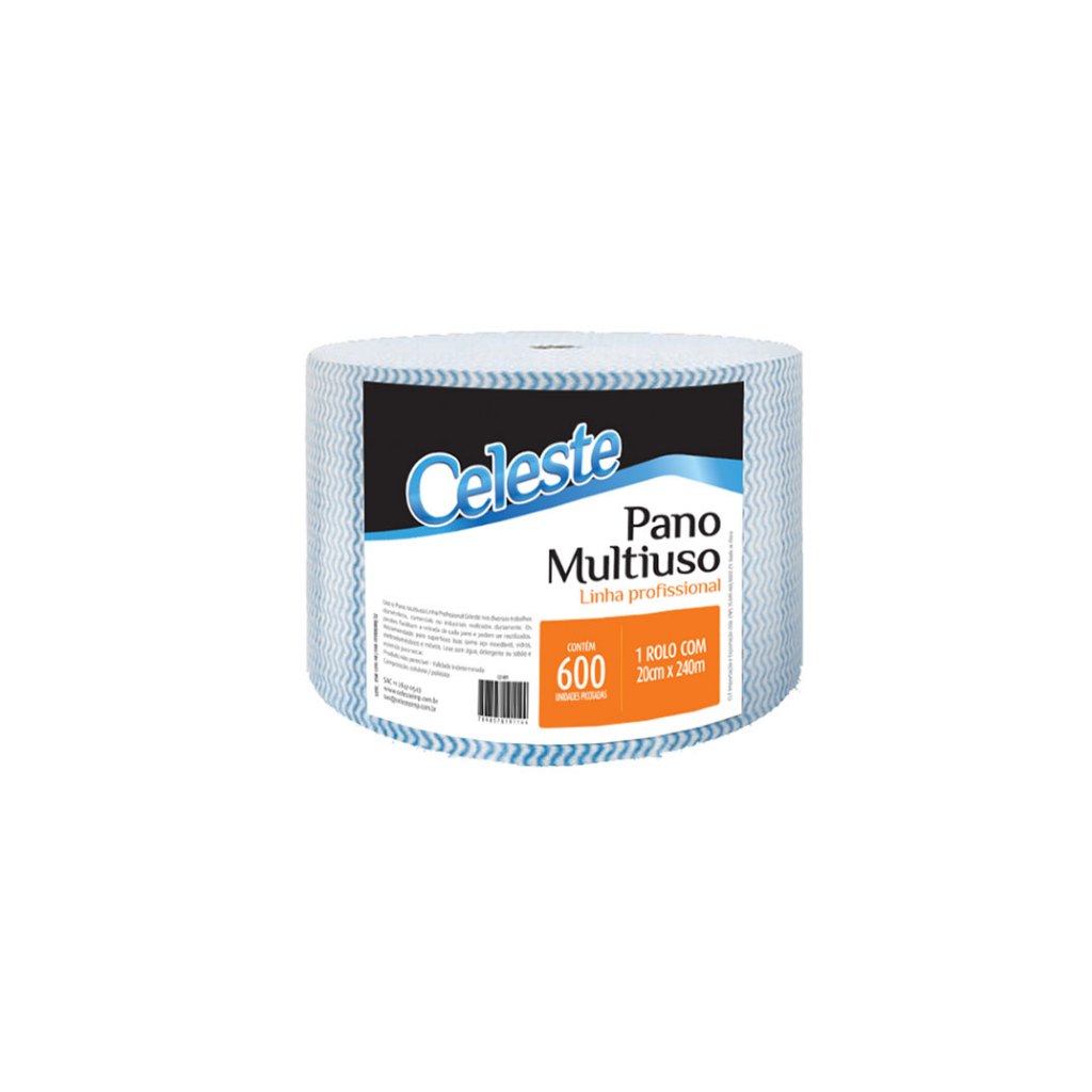 Pano Multiuso Rolo 600 Unid. 20cm 240m Perflex Celeste | Shopee Brasil