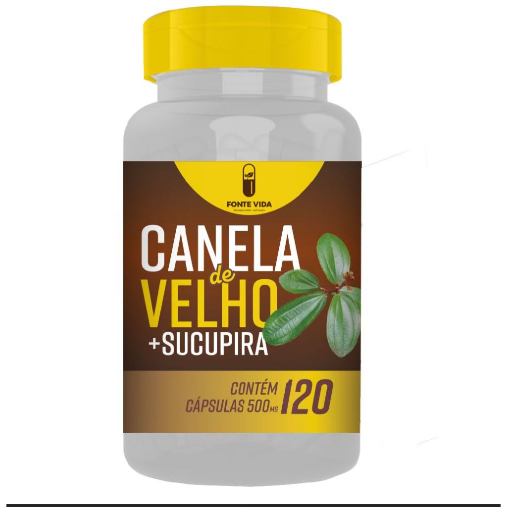 Canela de Velho com Sucupira 500MG 120 Capsulas Fonte Vida | Shopee Brasil