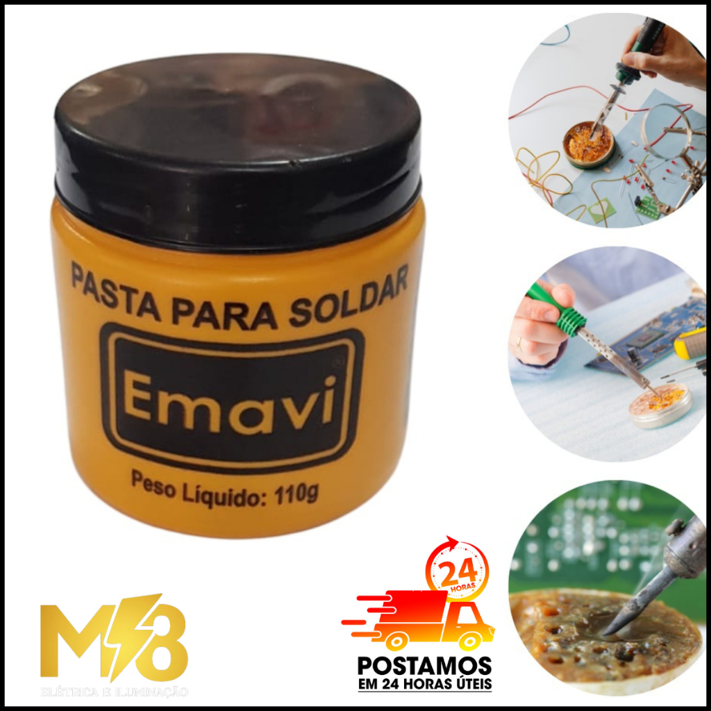 Pasta Para Solda 110g Fluxo Soldar Soldagem Emavi | Shopee Brasil