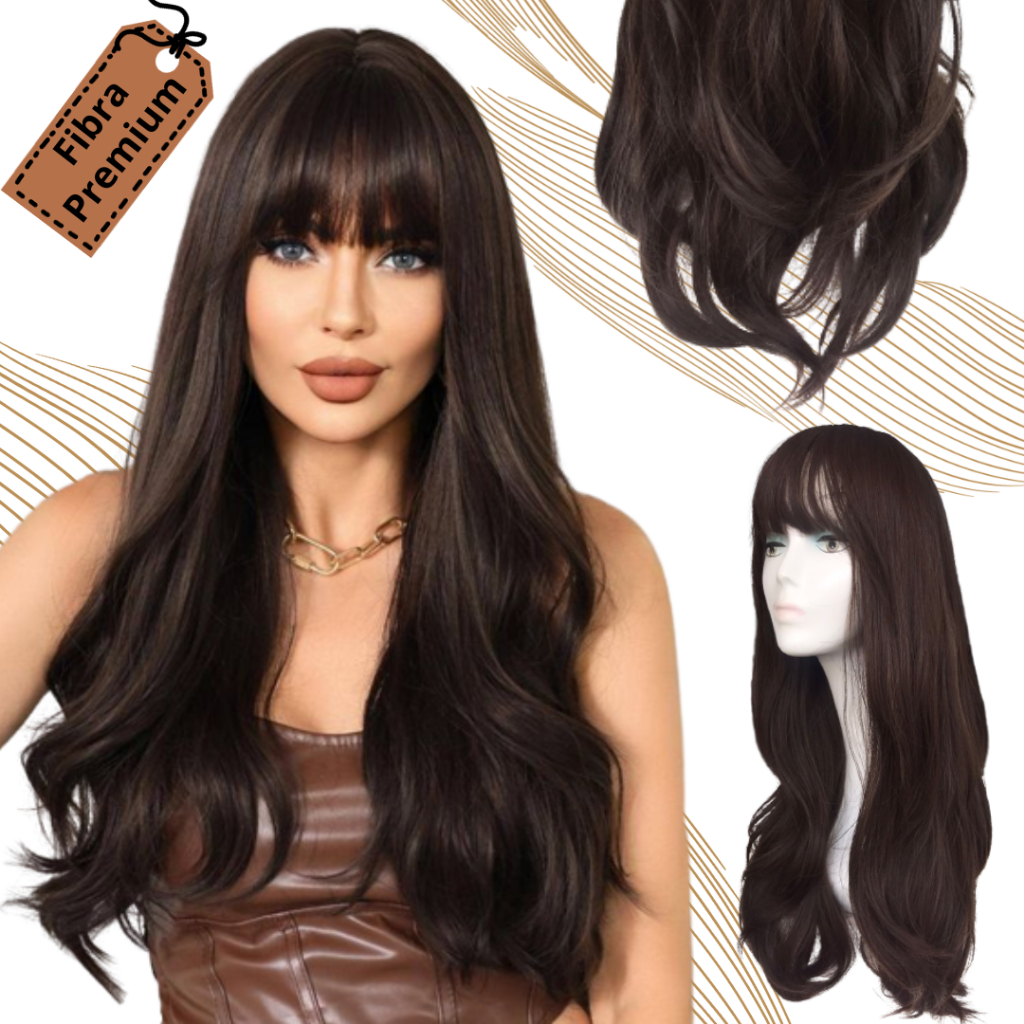 Peruca Orgânica Fibra Premium Super Star Com Wig Cap | Shopee Brasil