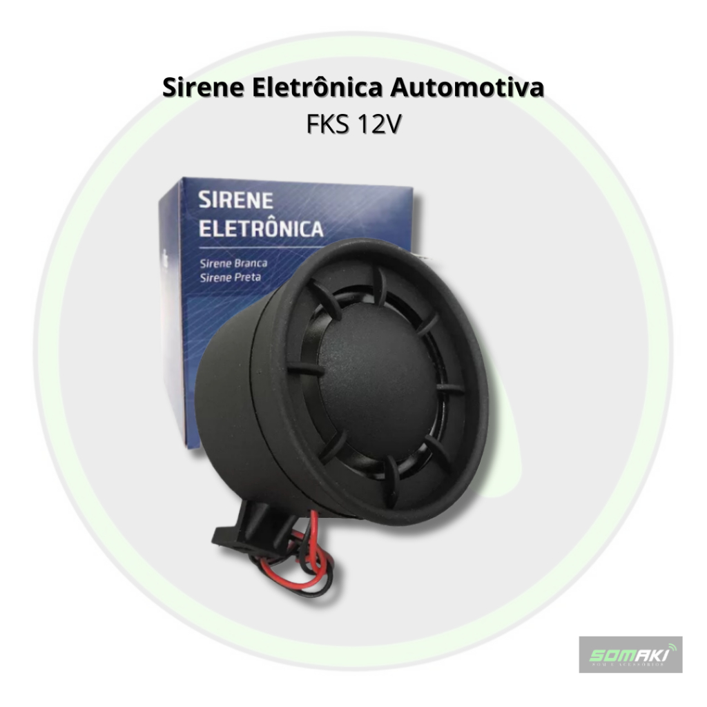 Sirene Eletrônica Automotiva Universal FKS 12v - Escorrega o Preço