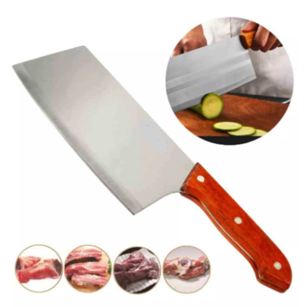 Cutelo 7'' Corte Preciso Multiuso com Cabo de Madeira Faca para Cortar ...