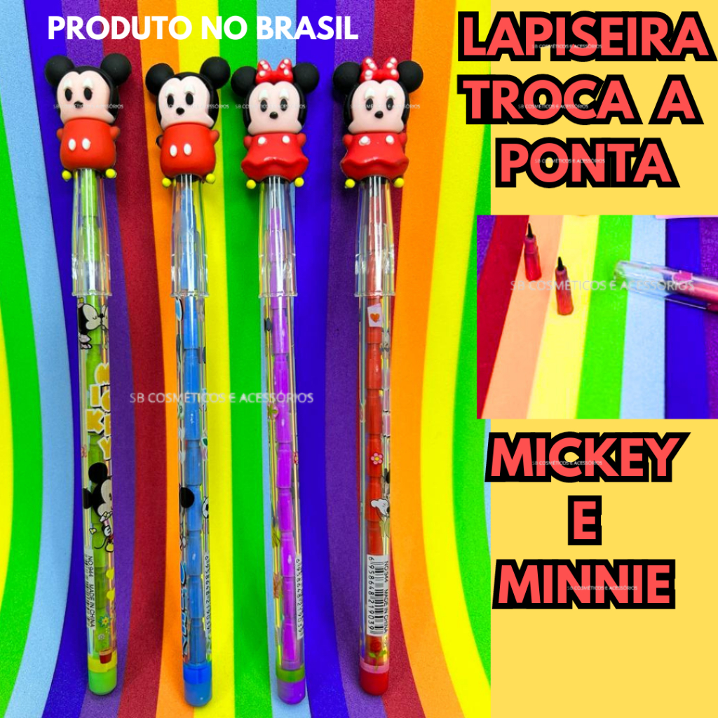LAPISEIRA TROCA A PONTA MICKEY E MINNIE | Shopee Brasil