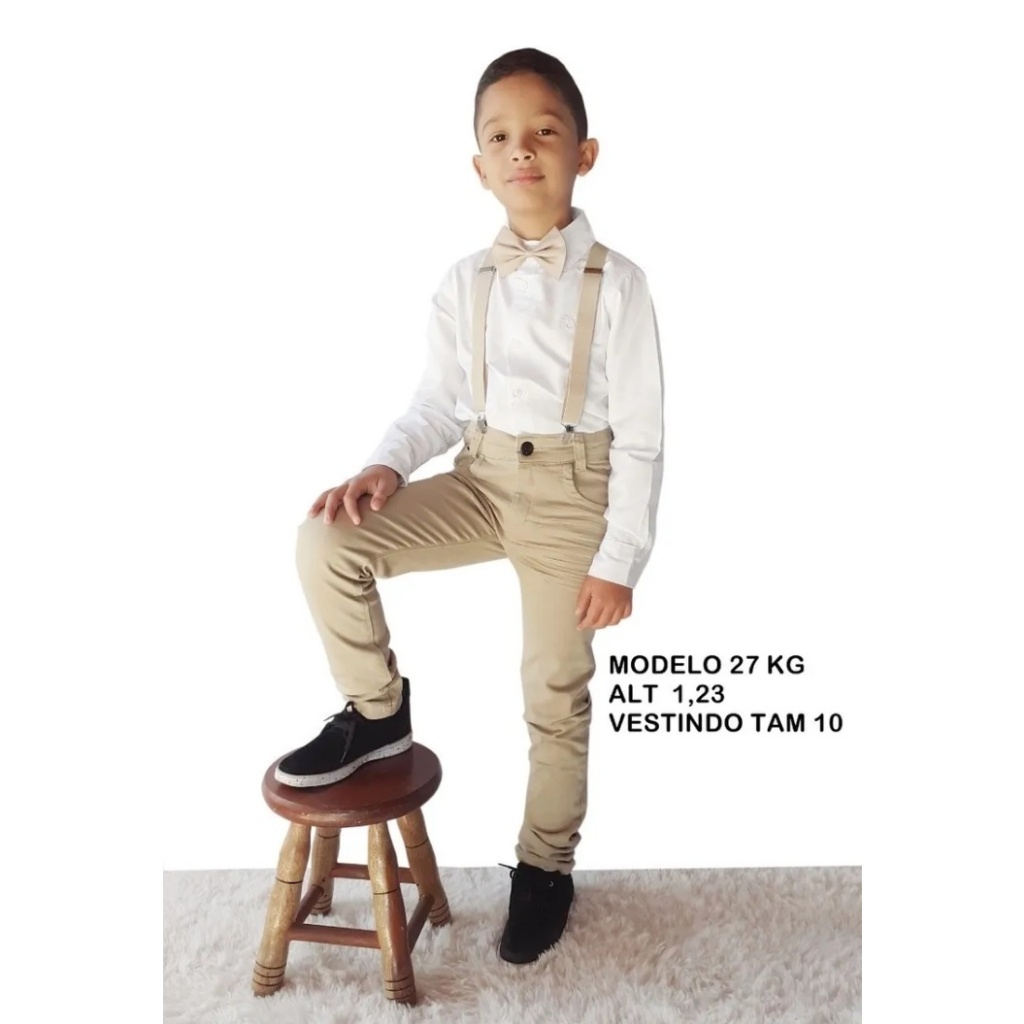 Conjunto Infantil Bebê Baby Menino Com Camisa Manga Longa Batizado ...