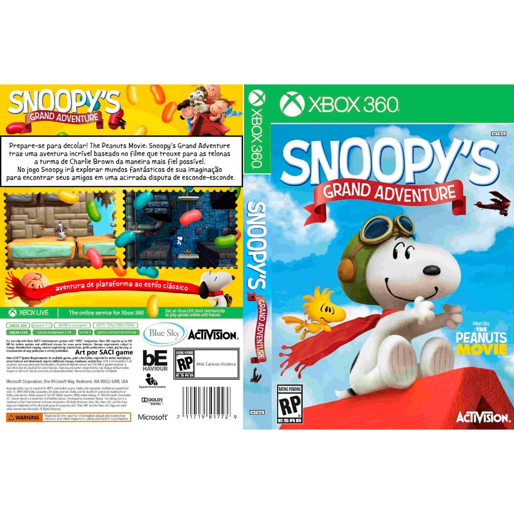 The Peanuts Movie Snoopys Grand Adventure para Xbox 360Lt com capa ...