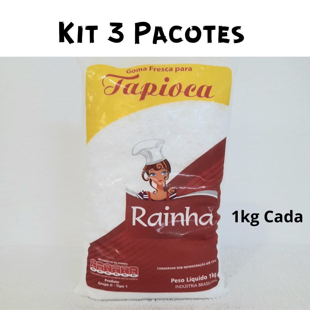 Kit 3 Tapioca Rainha Pronta Sem Cheiro 1kg Cada | Shopee Brasil