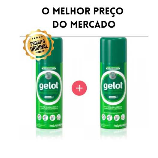 Gelol Aerosol com 60ml ORIGINAL kit com 2 | Shopee Brasil