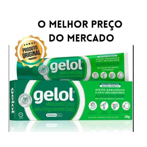 Gelol Pomada com 20g ORIGINAL | Shopee Brasil