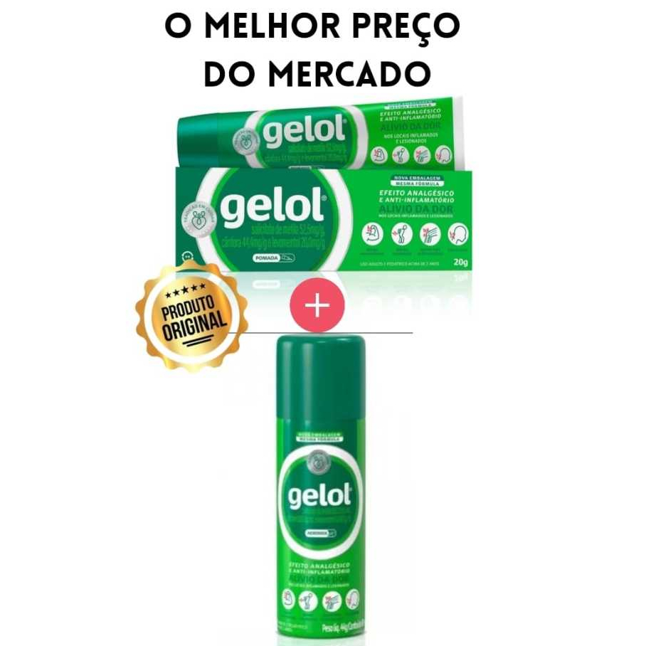 Gelol Aerosol 60ml MAIS Gelol Pomada AnaLGésica 20g ORIGINAL | Shopee ...
