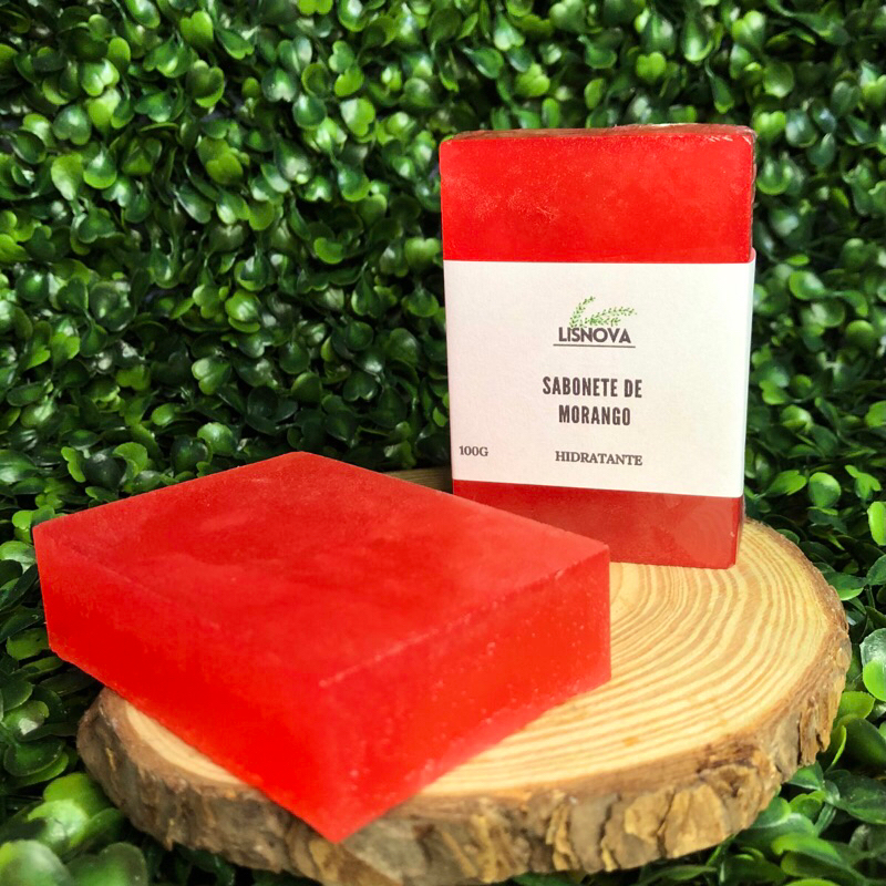 Sabonete de Morango - Hidratante | 100g | Shopee Brasil