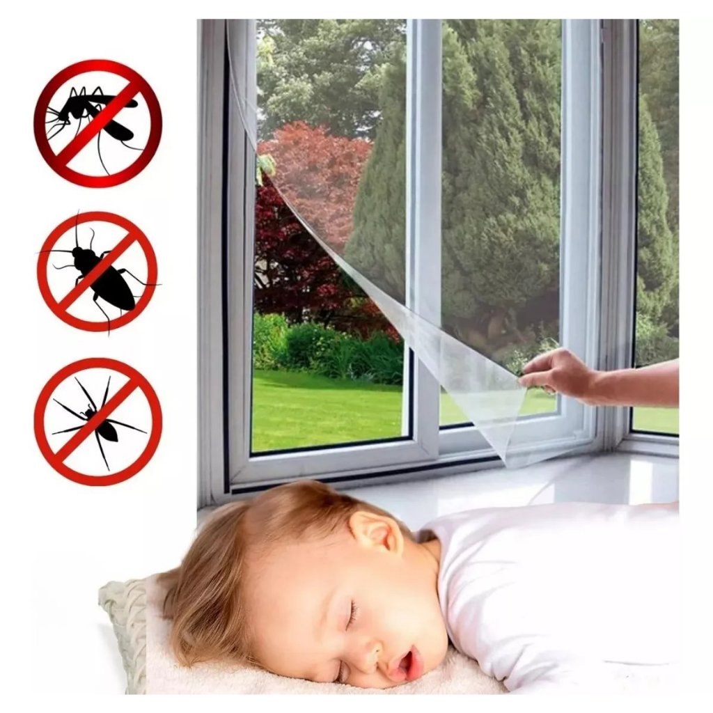 Tela Mosquiteira Adesiva Janela Inseto Pernilongos 150x180 Tamanho ...