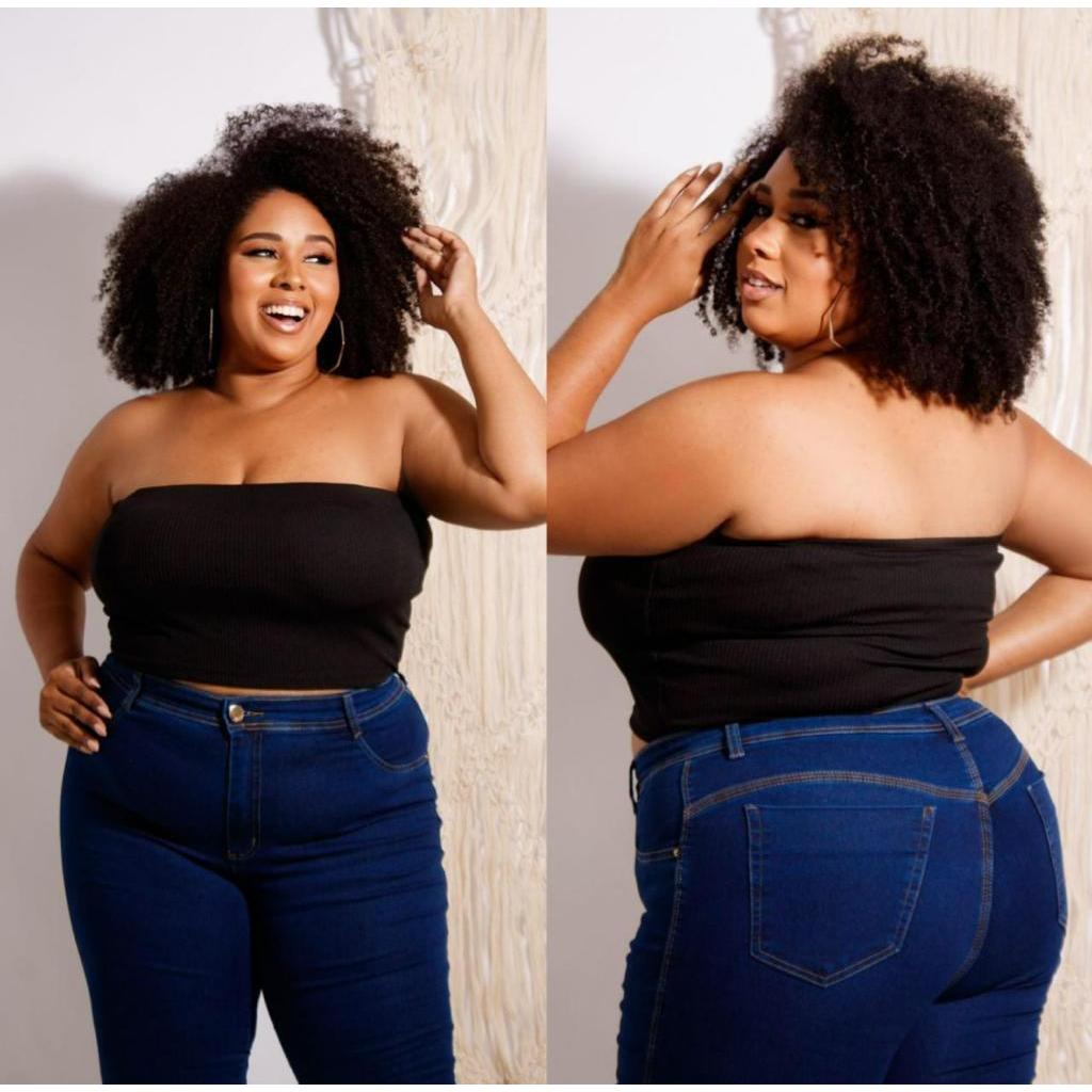 Top Faixa Plus Size Feminino Tamanho Grande Moda Plus 103834 | Shopee ...