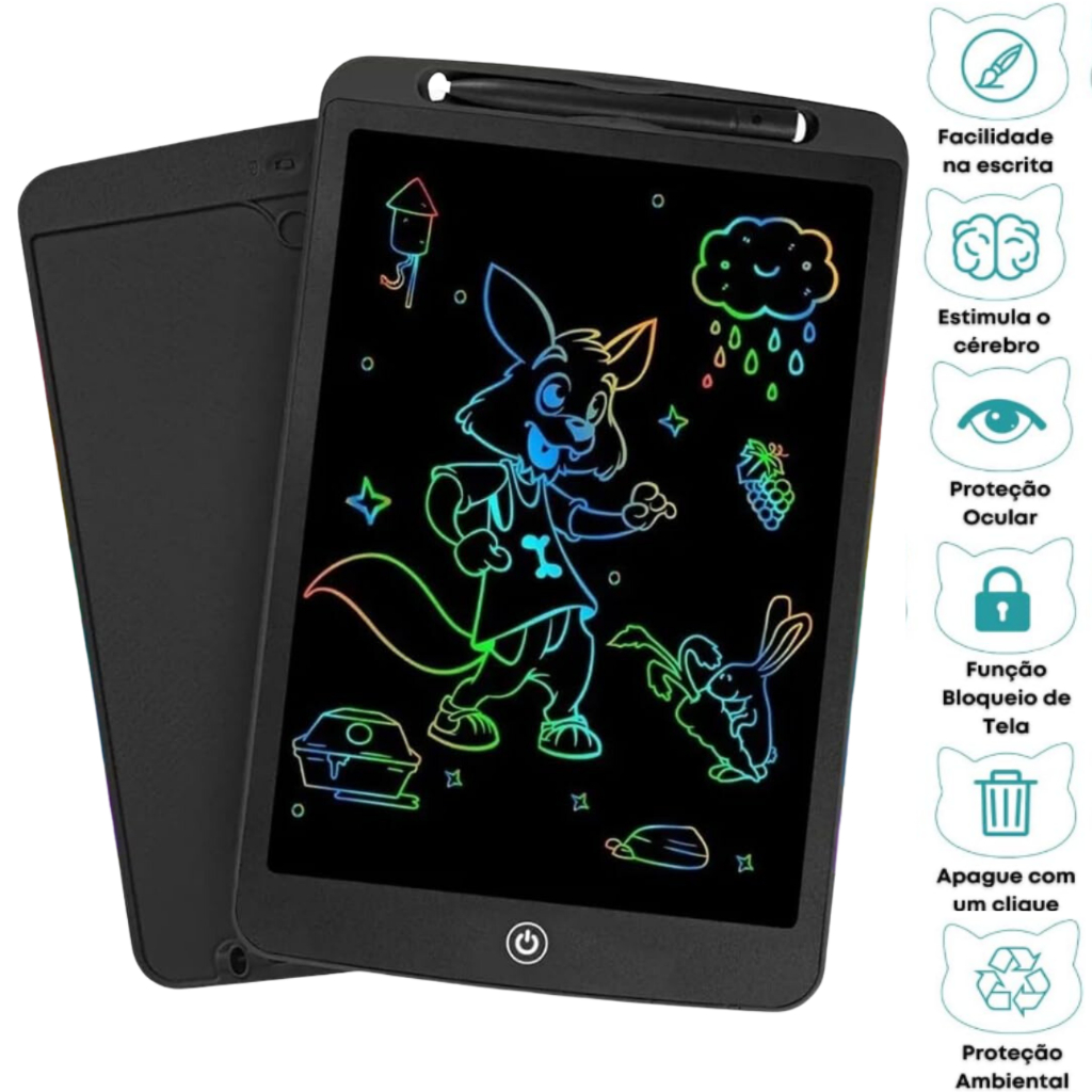 Tablete Lousa Mágica Tela Lcd Grande Infantil De Escrever E Desenhar ...