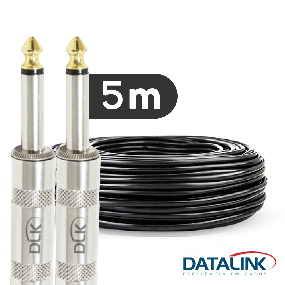 5 Metros Cabo P10 x P10 Mono Profissional - Cabo Datalink 5M Balanceado ...