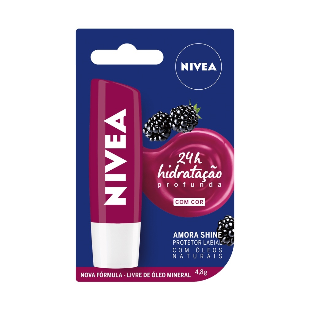 Protetor Labial hidratante Nivea 4,8g - Disney Princesa 4,8g - Baton ...