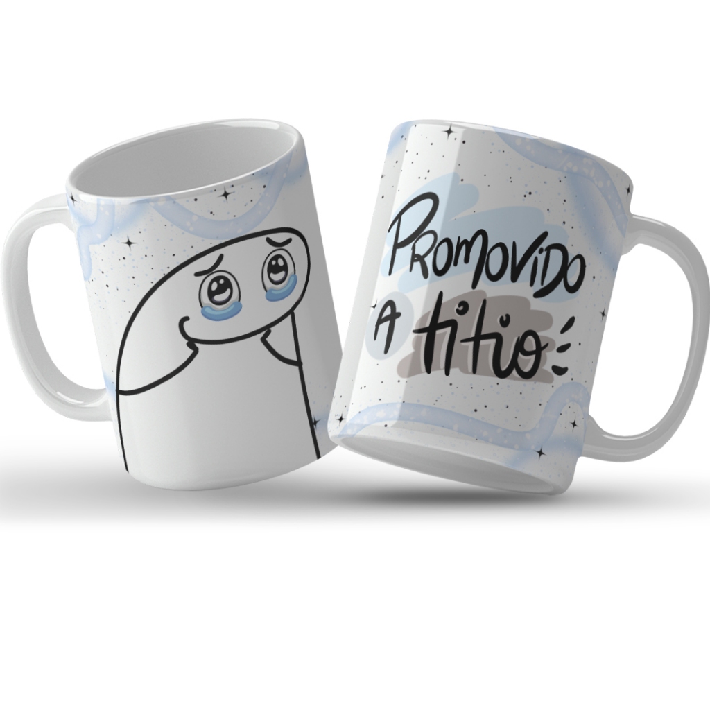 Caneca Promovido A Titio Personalizado Porcelana Flork Meme | Shopee Brasil