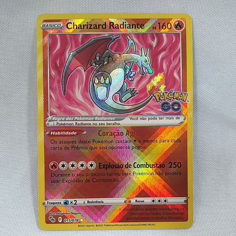 CHARIZARD RADIANTE CARTA POKÉMON ORIGINAL COPAG | Shopee Brasil
