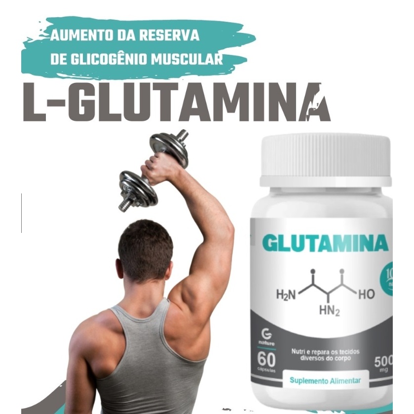 L-Glutamina 500mg - 60 Caps 100% Original | Shopee Brasil