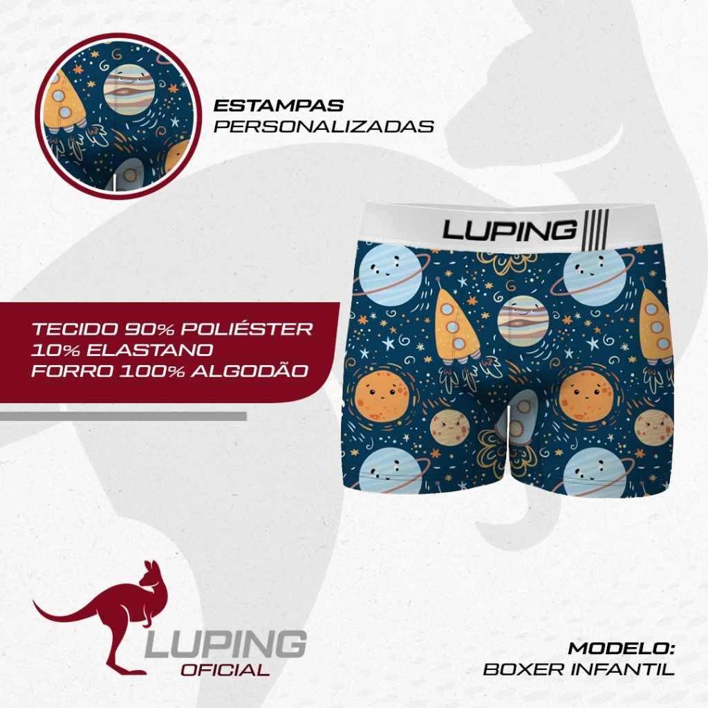 Kit 10 Cuecas Infantil Boxer Estampadas Super Heróis E Lisas Com ...