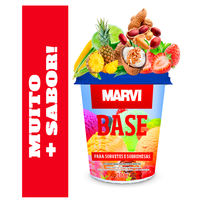 Base Pó De Sorvete 80g a 100g - Geladinho Chup Chup Sacolé - Marvi ...