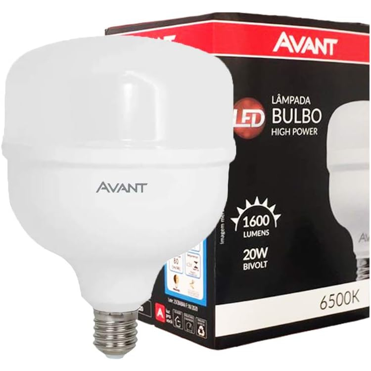 Lâmpada Led Bulbo 20W, 30W, 40w, 50w e 75w - Branco Frio Bivolt - E-27 - Residencial e Comercial ...