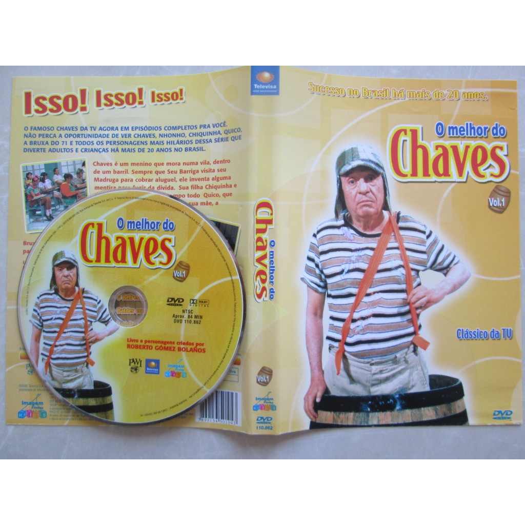 DVD - CHAVES / O Melhor Do Chaves / Vol. 1 / Raro / 1 DVD Original ...